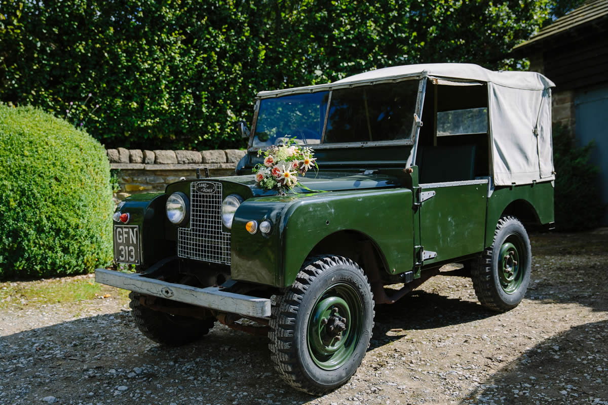 1952 Series One Land Rover Wedding Car Hire Skipton North Yorkshire